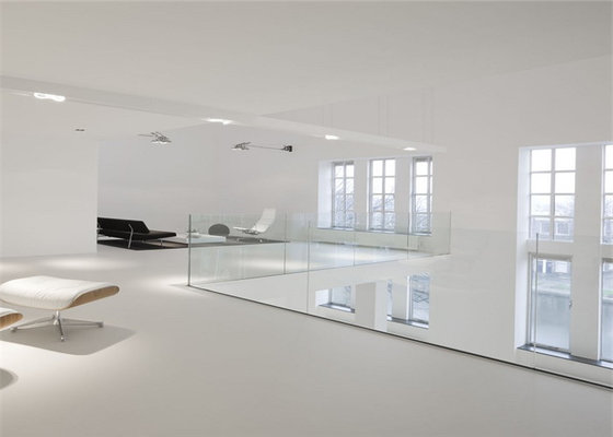 Glass Terrace Building Railing Aluminum U Channel Handrail Flooring Mounted