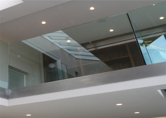 Glass Terrace Building Railing Aluminum U Channel Handrail Flooring Mounted
