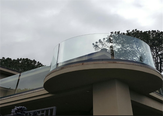 Anti Rust Building Railing , Aluminum Balcony Railing Customized Glass Color