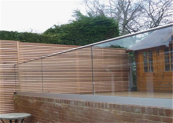 Anti Rust Building Railing , Aluminum Balcony Railing Customized Glass Color