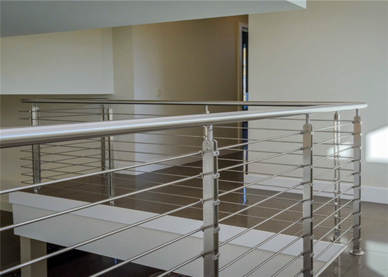 Mirror / Brushed Finish Building Railing Stainless Steel Rod Balustrade For Home