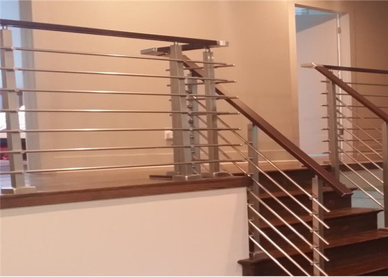 Mirror / Brushed Finish Building Railing Stainless Steel Rod Balustrade For Home