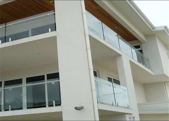 Decorative Frameless Glass Balcony Systems For Large Modern Hotels / Restaurants Customized