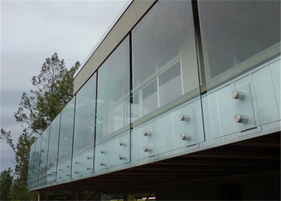Decorative Frameless Glass Balcony Systems For Large Modern Hotels / Restaurants Customized