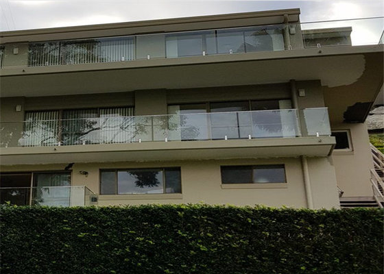 PRIMA Frameless Glass Railing America Installation , Spigot Glass Railing Design
