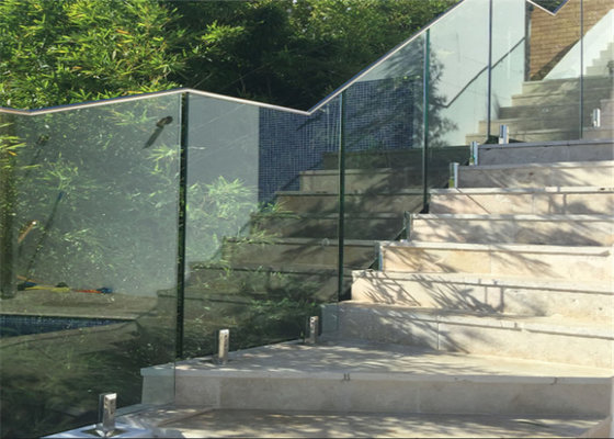 PRIMA Frameless Glass Railing America Installation , Spigot Glass Railing Design