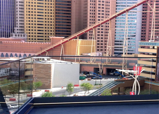 Modern Customized Clear Tempered Glass Balustrade Aluminum U Based Channel
