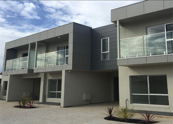 Residential Frameless Glass Railing , customized tempered Glass Balcony Balustrade Systems