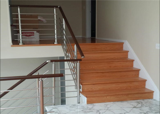 Round Post Stainless Steel Glass Railing For Real Estate Development Companies