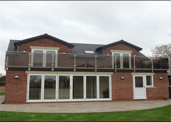 Side Mount Stainless Steel Glass Railing Systems With 10mm / 12mm Tempered Glass