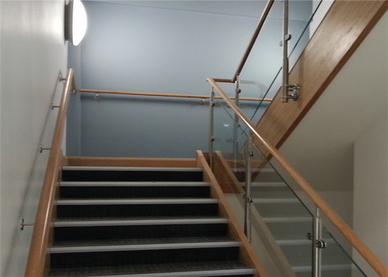 Popular Design Ss Railing With Glass Designs , Stainless Steel Staircase Railing With Glass