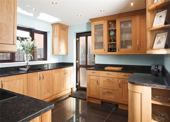 Contemporary Furniture Solid Hardwood Kitchen Cabinets Optional Surface Treatment