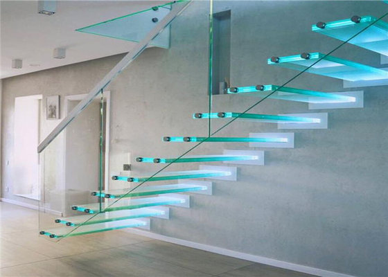 Building Floating Steps Staircase Glass Balustrade Stairs Extremely Aesthetically Pleasing