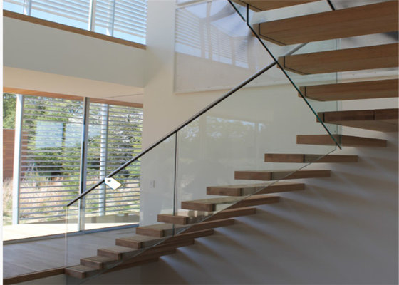 Building Floating Steps Staircase Glass Balustrade Stairs Extremely Aesthetically Pleasing