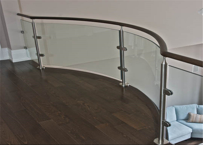 Tempered Stainless Steel And Glass Railings System , Glass Balustrade Systems For Decking