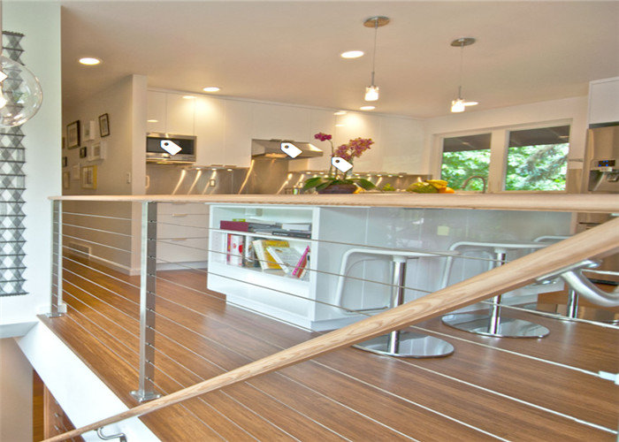 CE Customized Size Stainless Steel Railing Cable Wire Balustrade Easy To Install
