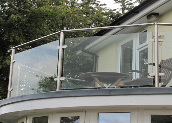 Anti Rust Stainless Steel Glass Railing Top Mount / Side Mount For Decoration Companies