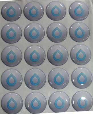3D impressos Epoxy claramente a espessura das etiquetas 2mm para Keychains/fones de ouvido