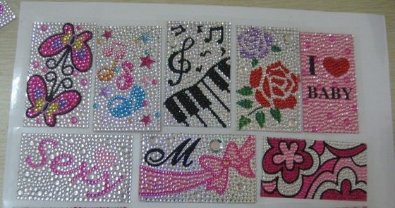 Pedra acrílica folhas adesivas impressas das etiquetas para a decoração do telefone móvel