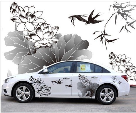 As etiquetas autoadesivas impressas carro do PVC/costume imprimiram etiquetas para a tampa dos carros