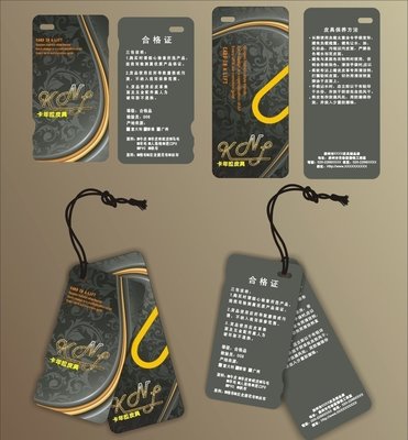Etiquetas de papel do cair da roupa do ofício, etiquetas personalizadas decorativas do cair das sapatilhas
