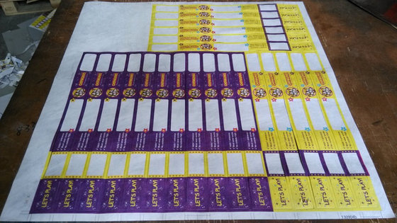 punhos impressos autoadesivos de 21mm x de 250mm TYVEK para a entrada/partido