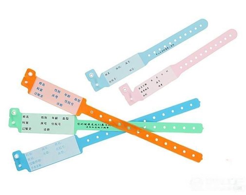 Punhos plásticos do uso do Hospital Geral com multi cores 19mm x 170mm
