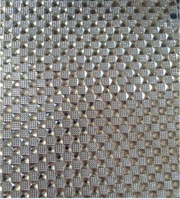 Folhas autoadesivas quadradas de prata do cristal de rocha para a caixa 10MMx10MM do telefone móvel