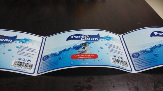 PVC que carimba etiquetas adesivas plásticas/filme plástico com cor metálica