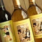 Tipo original impresso do casamento das etiquetas adesivas de papel de arte para a garrafa de vinho redonda