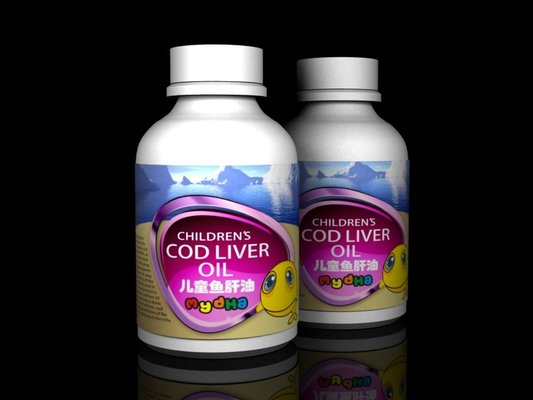 Beautiful White PE Plastic Adhesive Labels Customized for Oil Bottle