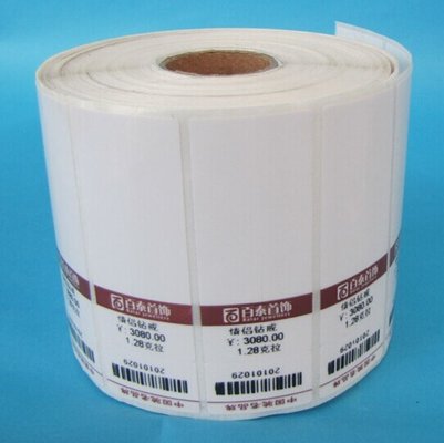 Plastic / Art Paper Printed Adhesive Labels Partial Glue For Luxury Jewelry