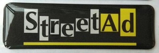 StreetAd Epoxy a decoração plástica das etiquetas adesivas com 60MM x 18MM