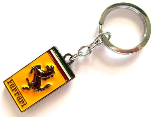 Etiquetas impressas da abóbada da cola Epoxy da resina de Ferrari, Keychain luxuoso