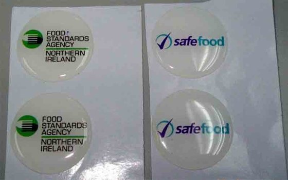 Safe Food Epoxy Resin Stickers Customized for Food Production Marking