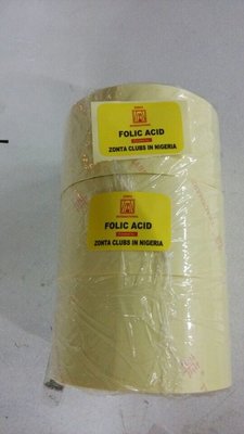 Ácido fólico amarelado papel de arte impresso das etiquetas adesivas para clubes de Zonta