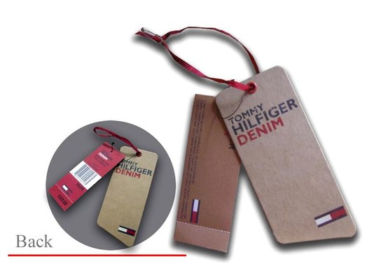 Etiquetas impressas papel do cair do cartão, calças de brim frescas etiqueta personalizada do PVC