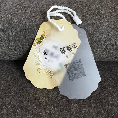 Etiquetas impressas papel do cair do cartão, calças de brim frescas etiqueta personalizada do PVC