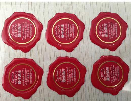 Etiquetas transparentes da resina de cola Epoxy para garrafas côncavas do vinho/perfume