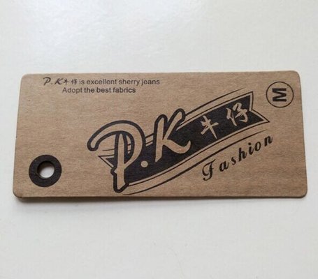 Golden Printed Paper Hang Tags 350GSM Thickness Paper Two Picese