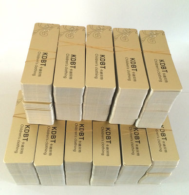 Golden Printed Paper Hang Tags 350GSM Thickness Paper Two Picese