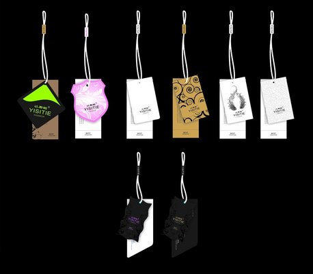 Rope / String Colorful Printing Personalized Hang Tags Baby Foot Shape