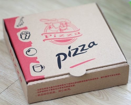 Caixa de cartão ondulado do produto comestível, Brown/caixa branca da pizza do papel de embalagem