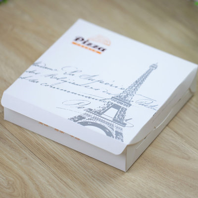 Caixa de cartão ondulado do produto comestível, Brown/caixa branca da pizza do papel de embalagem