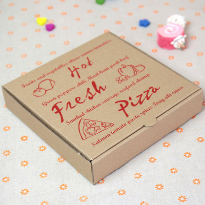 Caixa de cartão ondulado do produto comestível, Brown/caixa branca da pizza do papel de embalagem