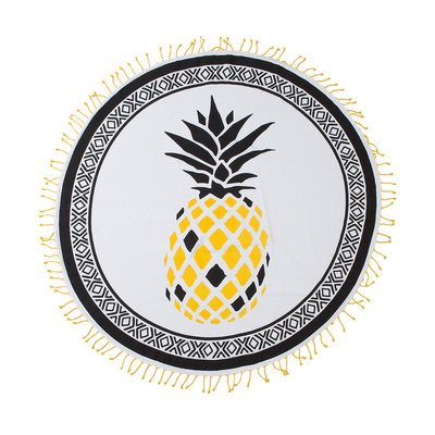 Screen Printed Round Beach Towel Easy Carry For Promotional Bank Gift