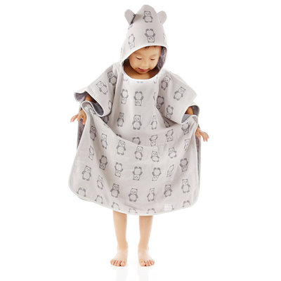 Warm Cotton Kids Hooded Towels / Baby Bath Towels Pure 100% Velour