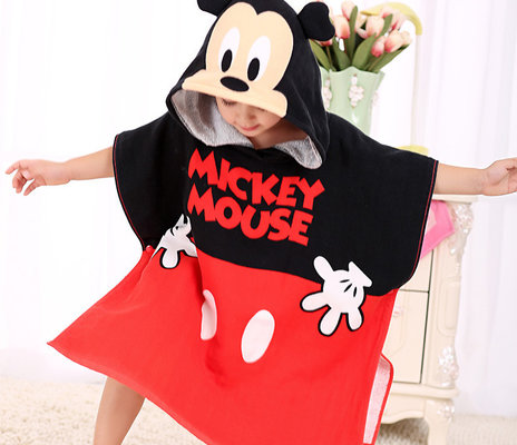 Summer Beach Kids Poncho Bath Towel