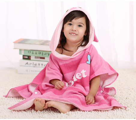 Cartoon Digital Printed Kids Poncho Towel Perfect For Taking Holiday