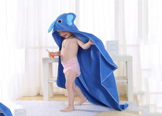 XL Velvet Hooded Beach Towels Printing Cartoon Character For Toddlers